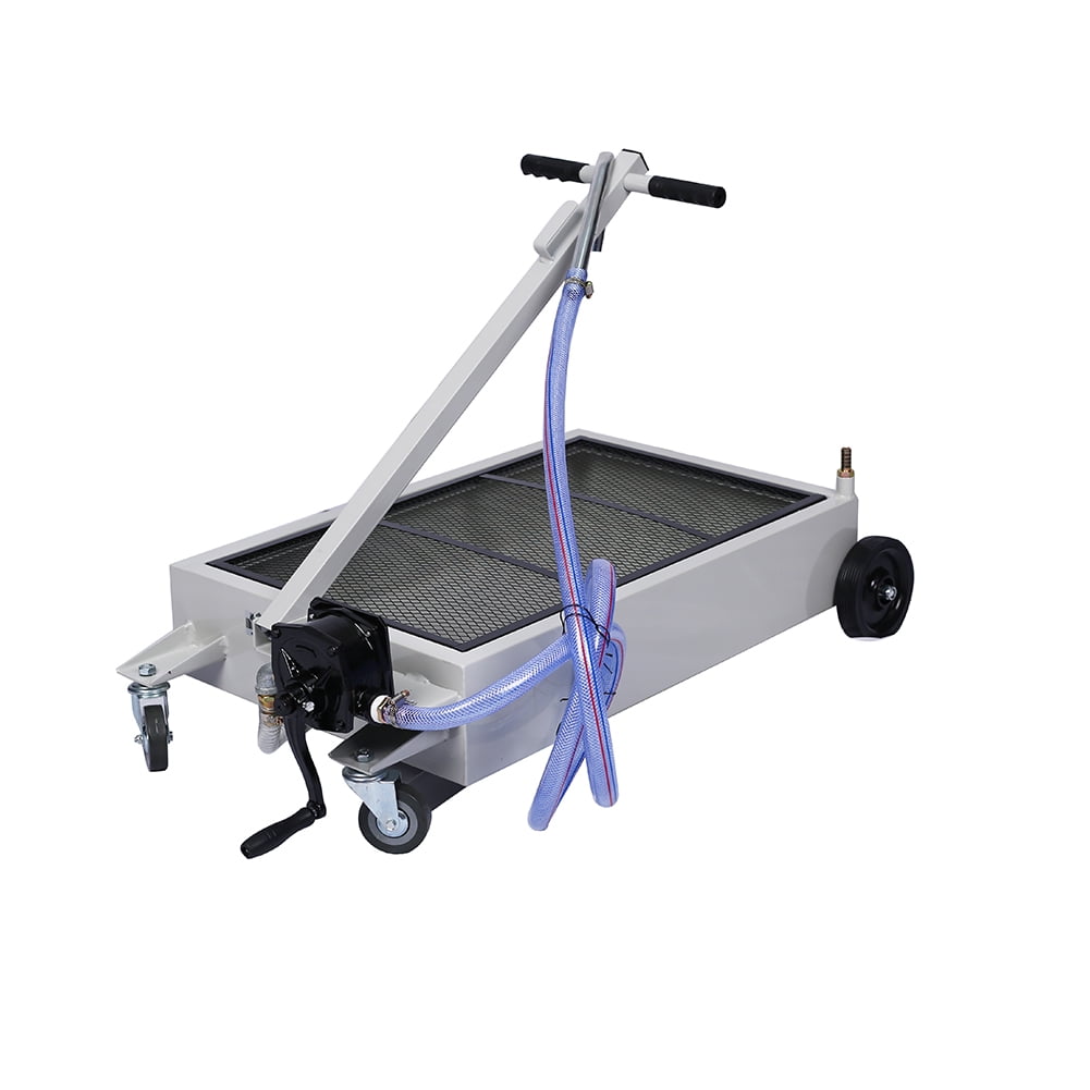 Furvclv 15 Gallon Low-Profile Oil Drain Pan, Oil Drain Tank With Hand ...