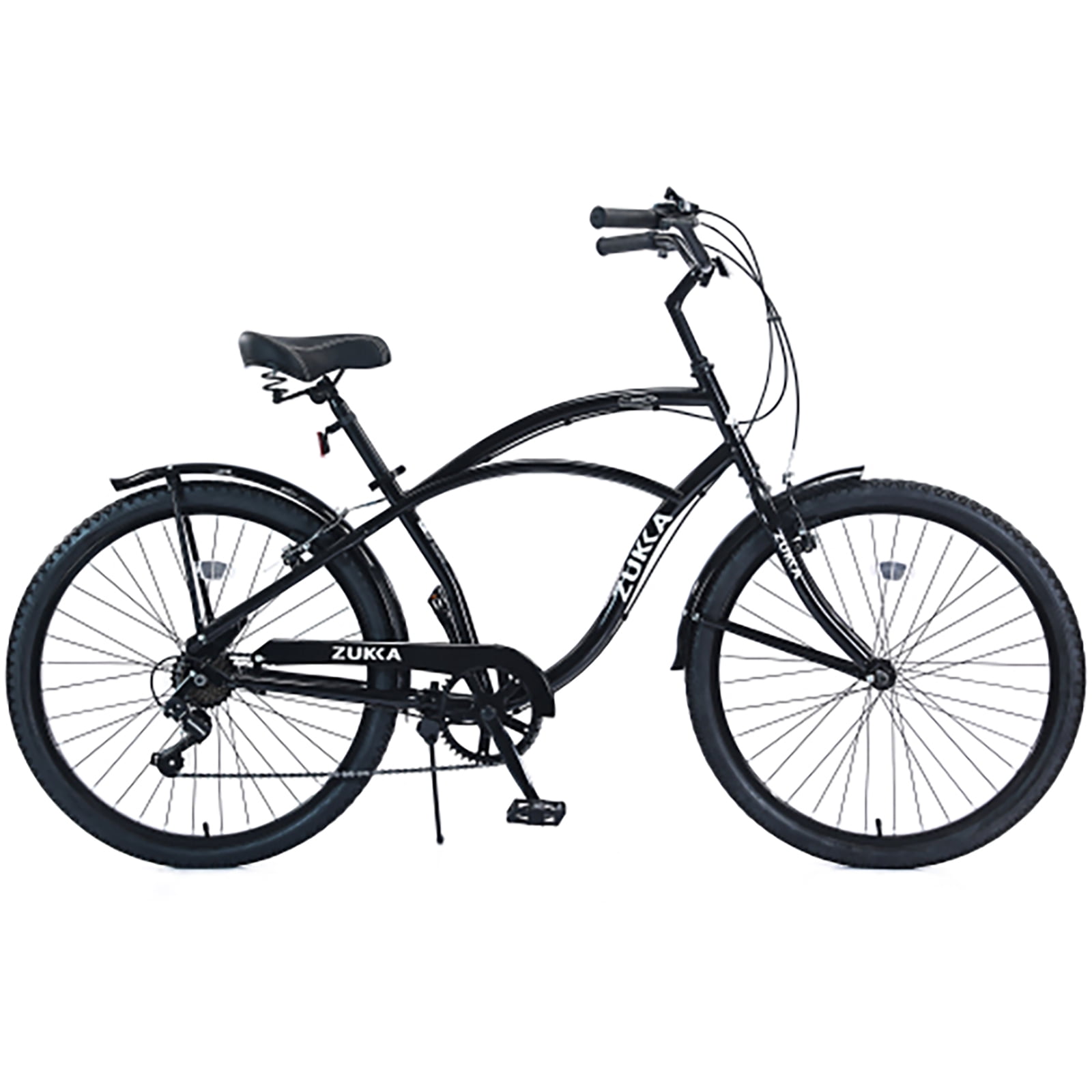 Furvclv 26 Inch Cruiser Bike 7 Speed Multiple Colors Bicycle Safe Easy ...