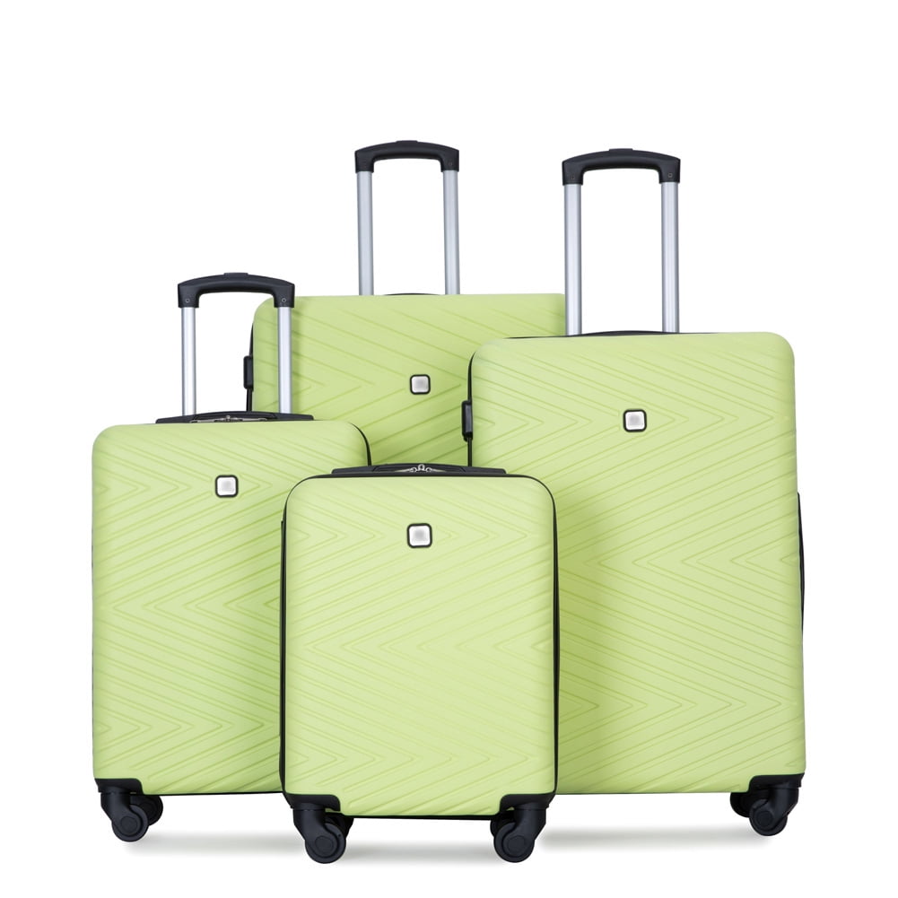 Furvclv 4 Pieces Luggage Set Lightweight Suitcase With 360° Spinner ...