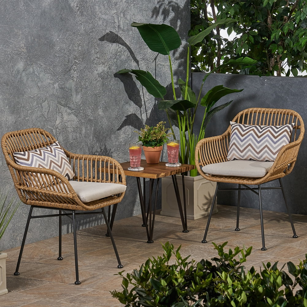 Furvclv Dining Chairs Set Of 2, Rattan Chairs With Waterproof Mat ...