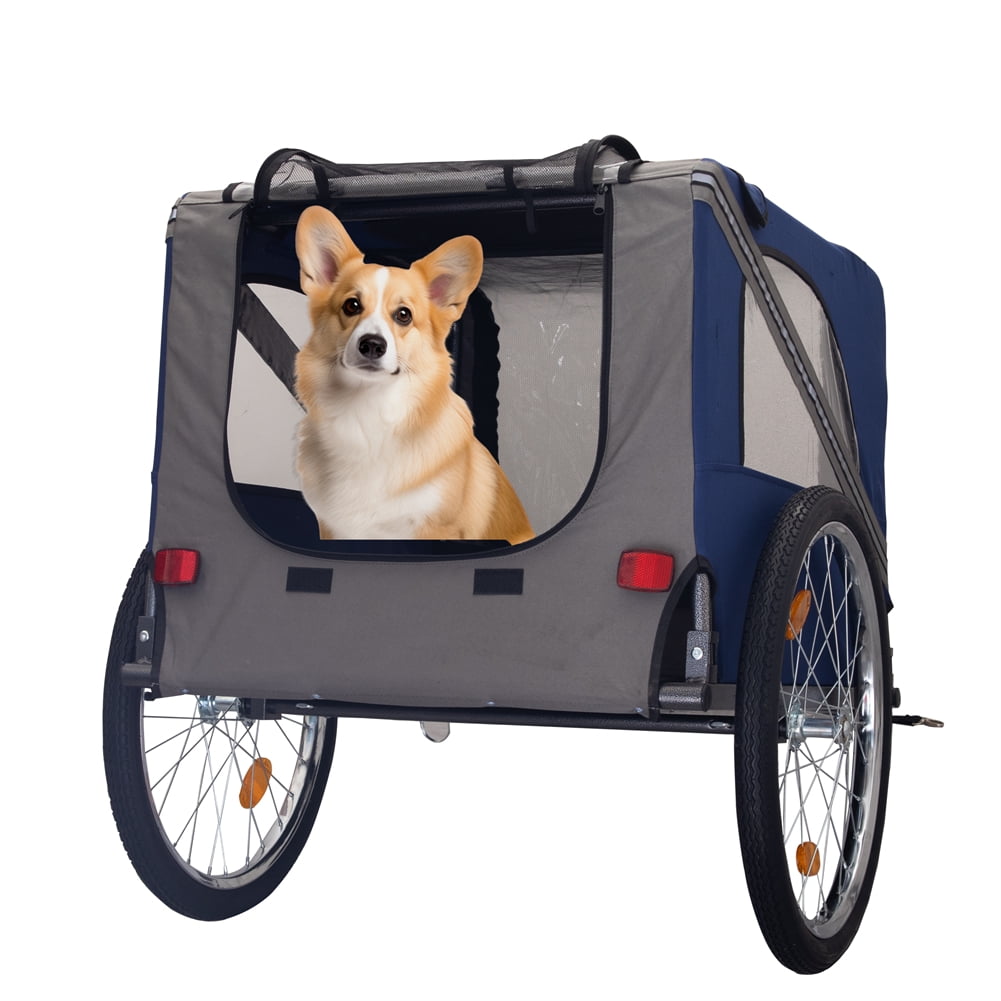 Furvclv Dog Bike Trailer, Breathable Mesh Dog Cart For 26"-29" Rear ...
