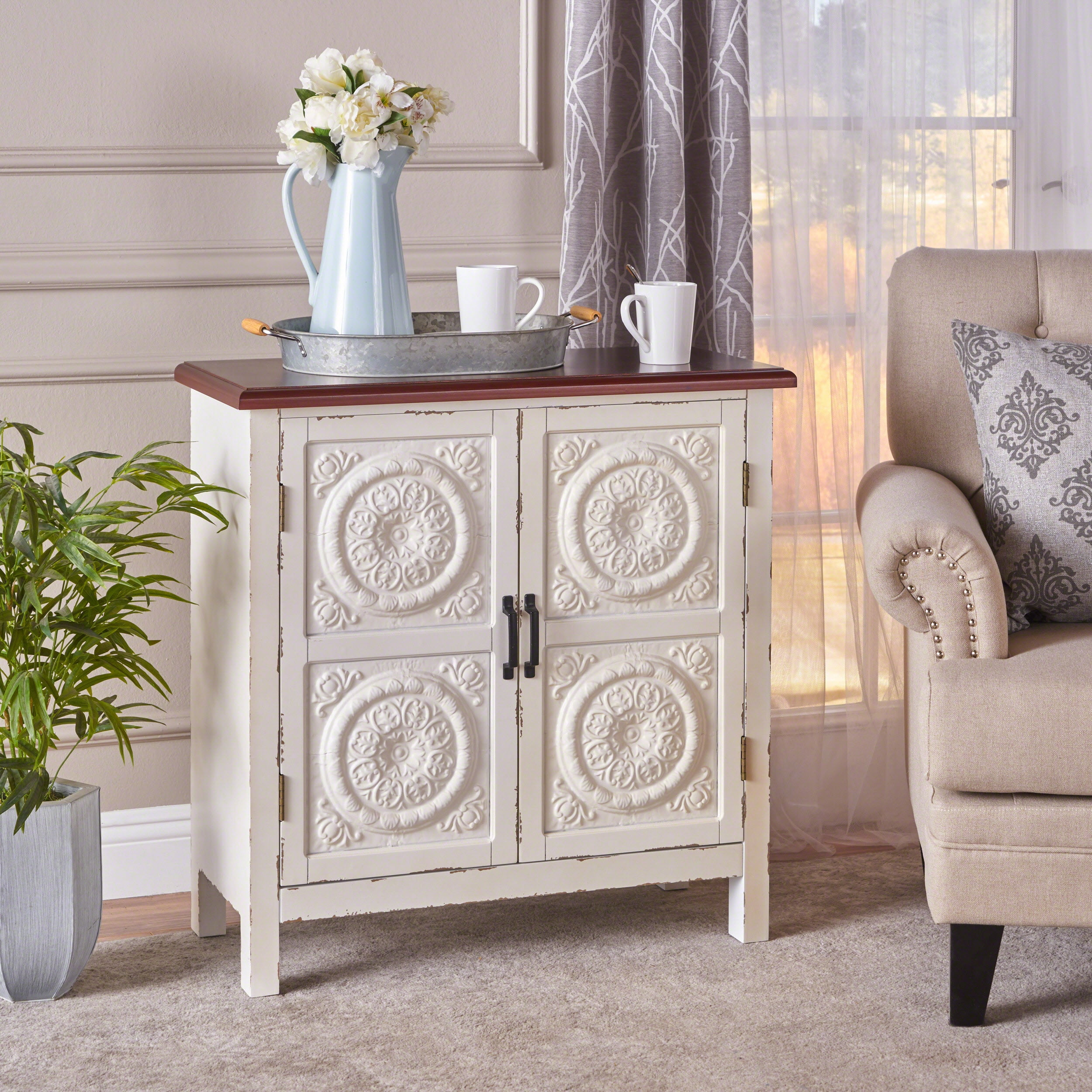 Furvclv Entryway Storage Cabinet, Modern Accent Console Table, Wooden ...