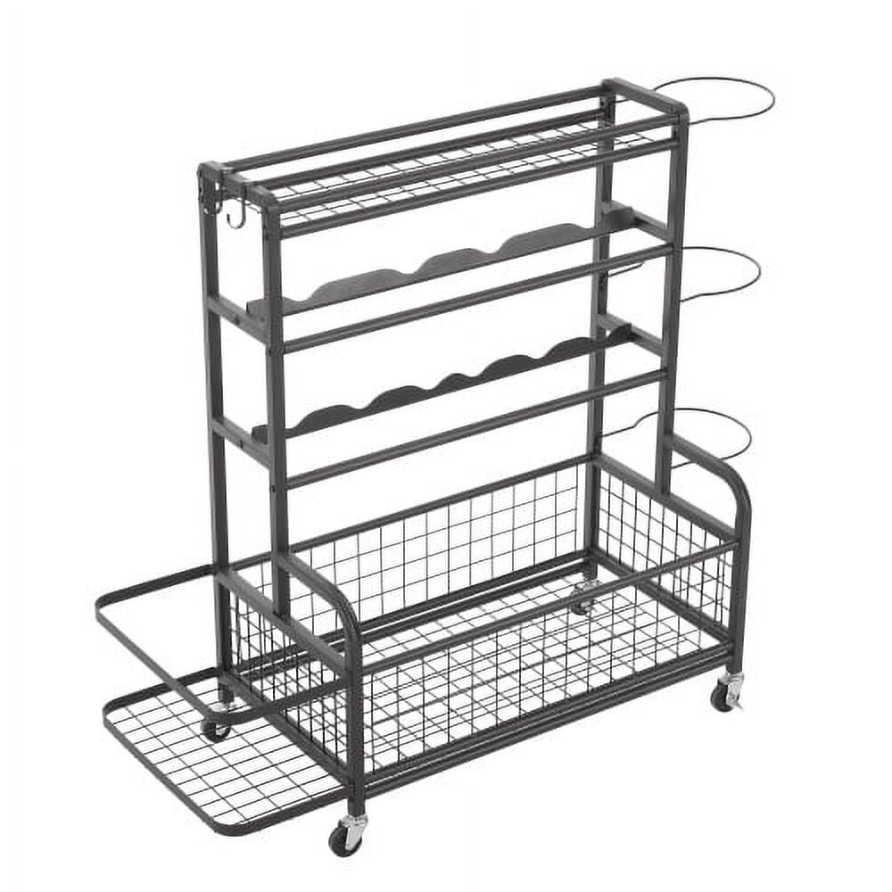 Furvclv Garage Sports Equipment Organizer, 200lbs Capacity Storage Rack ...
