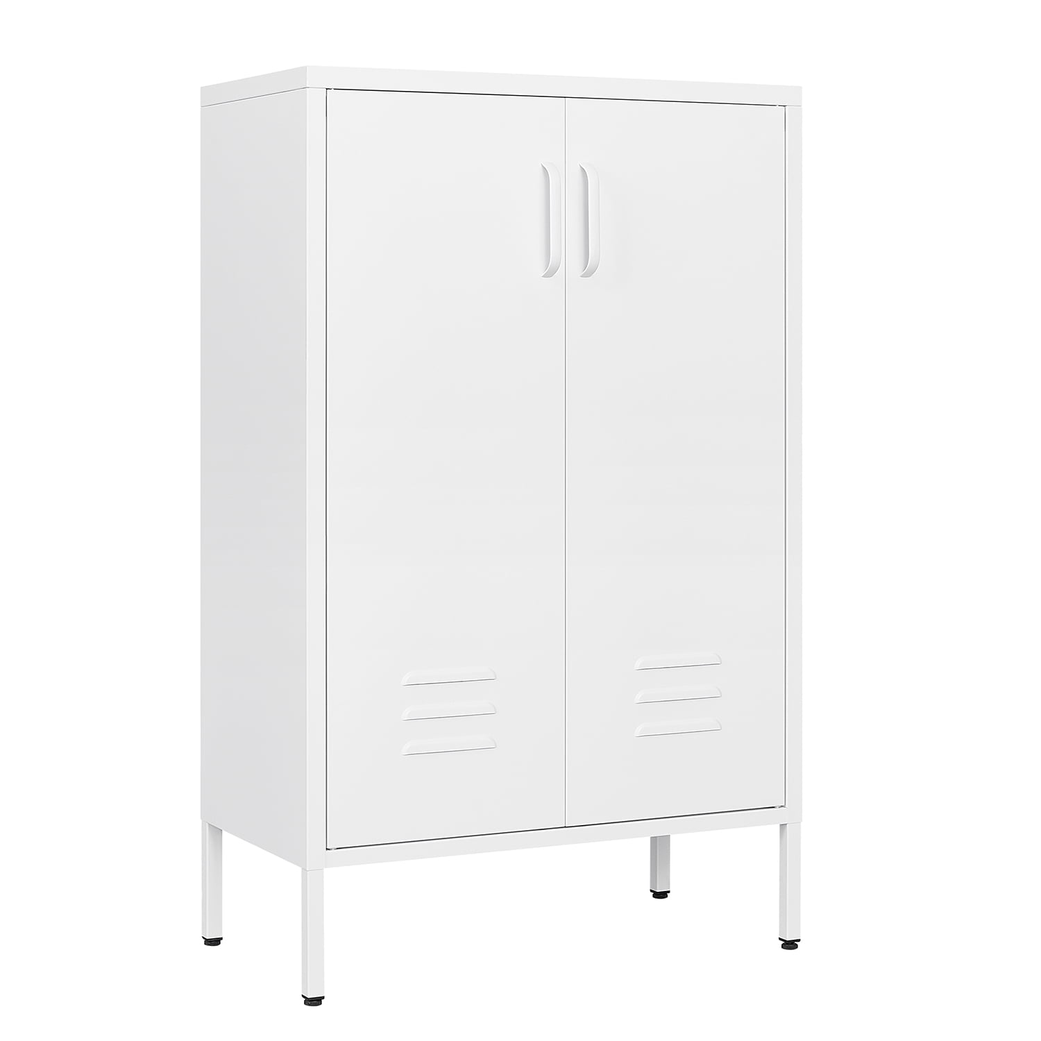 Furvclv Metal Garage Storage Cabinet, File Cabinet With 2 Doors And 2 ...