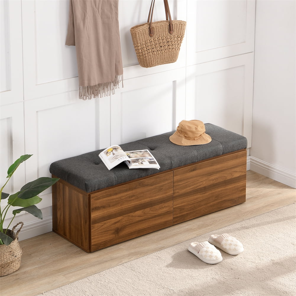 Furvclv Modern Shoe Storage Bench, Entryway Shoe Bench With Cushion ...