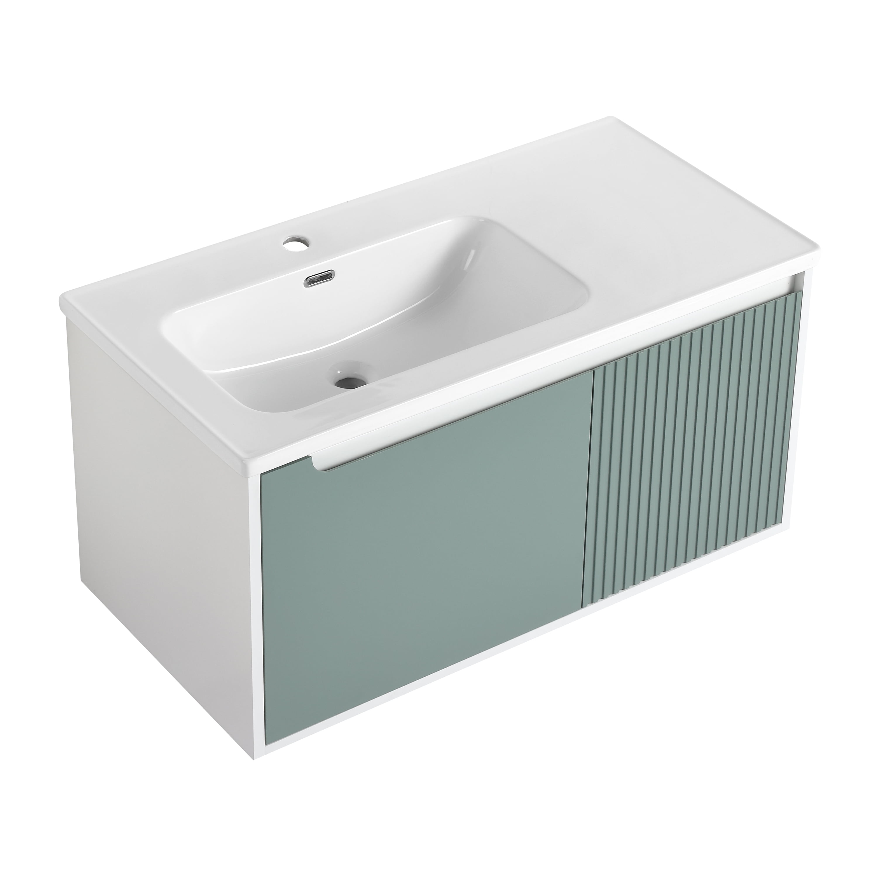 Furvclv Modern Wall Mounted Bathroom Vanities With Sink Combo, Floating ...