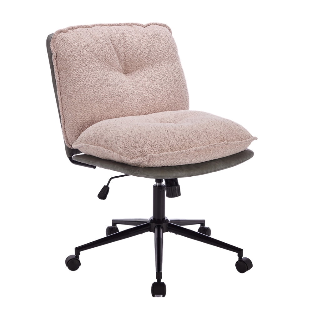 Furvclv Oversize Seat Office Chair With Wheels, Backrest, Elegant ...
