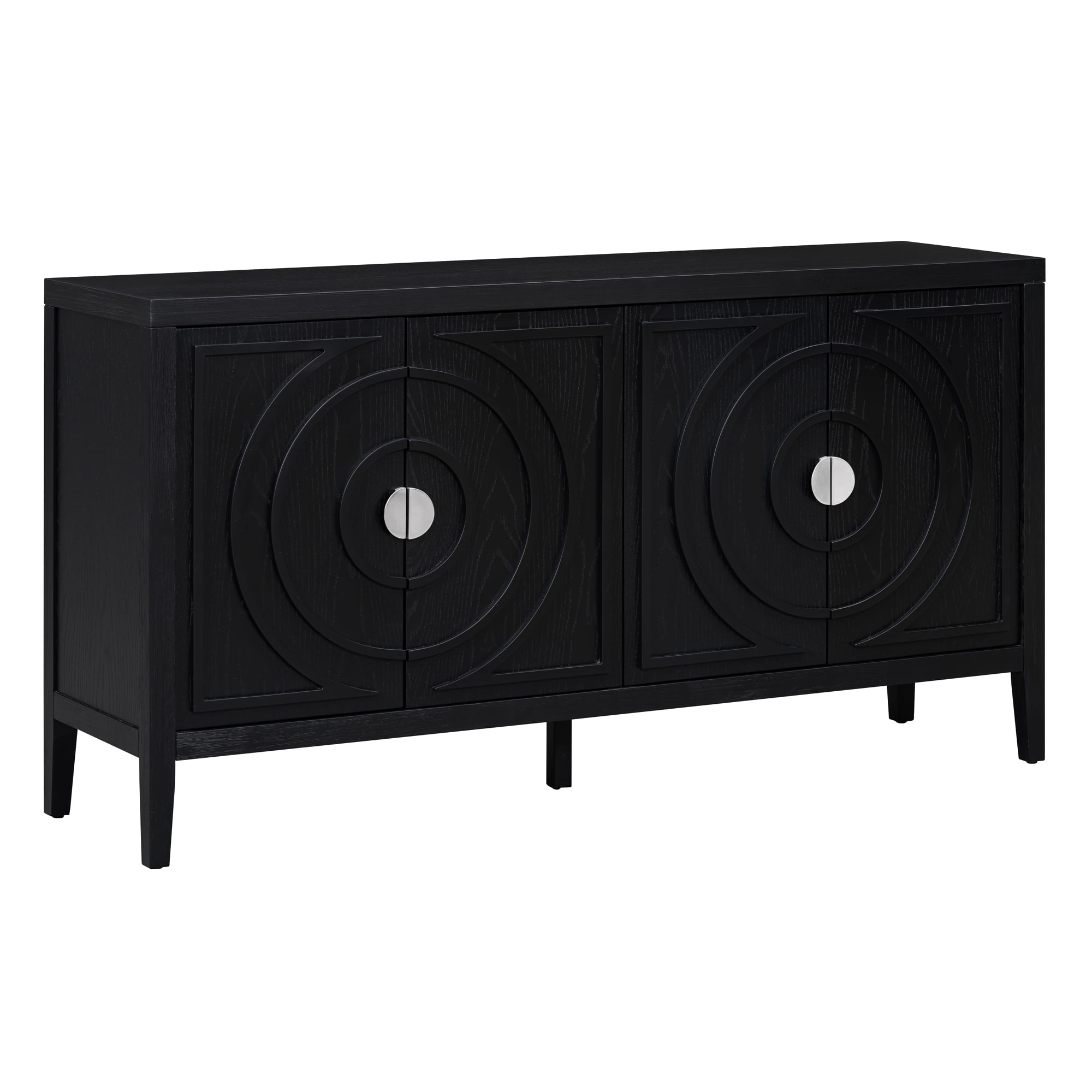 Furvclv Retro Sideboard With Round Metal Door Handle, Storage Cabinet ...