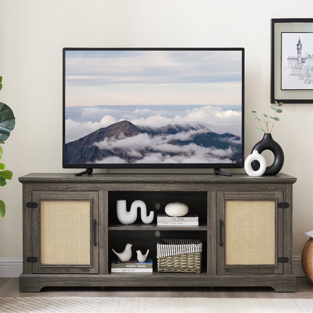 Furvclv TV Stand, Farmhouse TV Console Table For TVs Up To 70 Inches ...