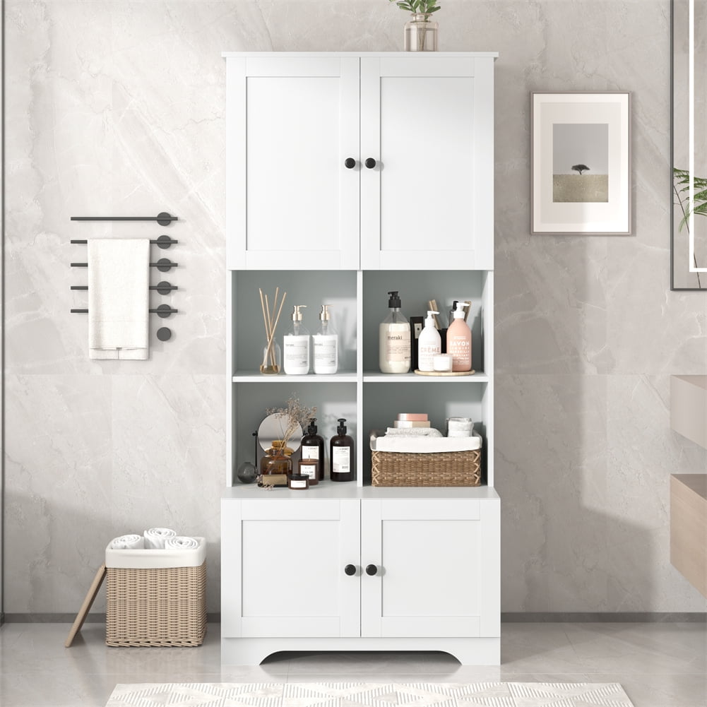 Furvclv Tall Bathroom Storage Cabinet Narrow Storage Unit With ...