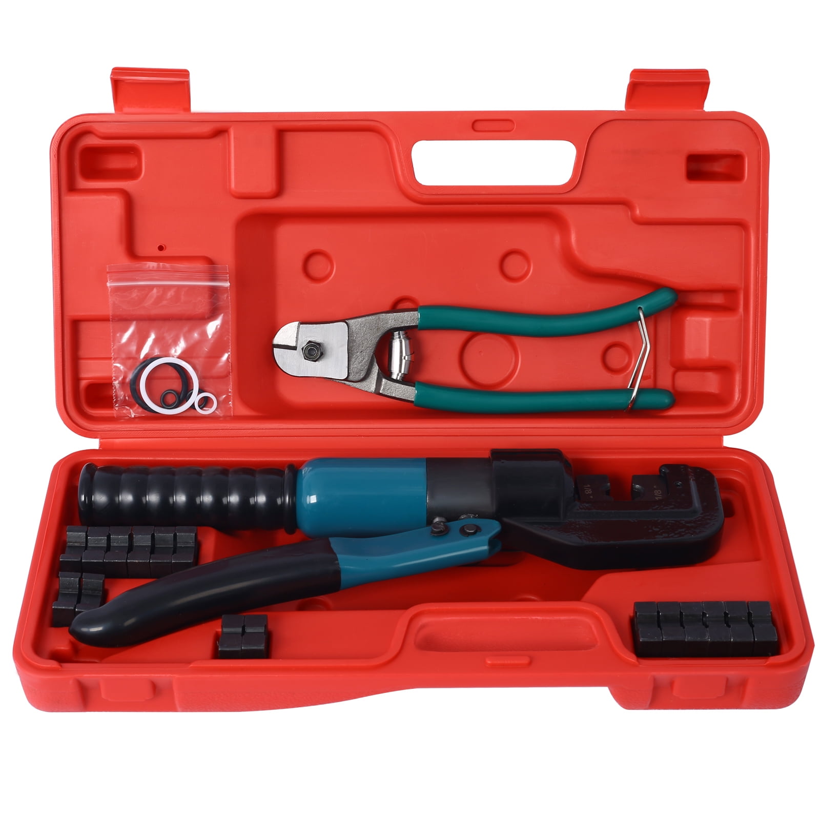 Furvclv Wire Rope Crimping Tool, Hydraulic Hand Crimper Tool With 9 ...