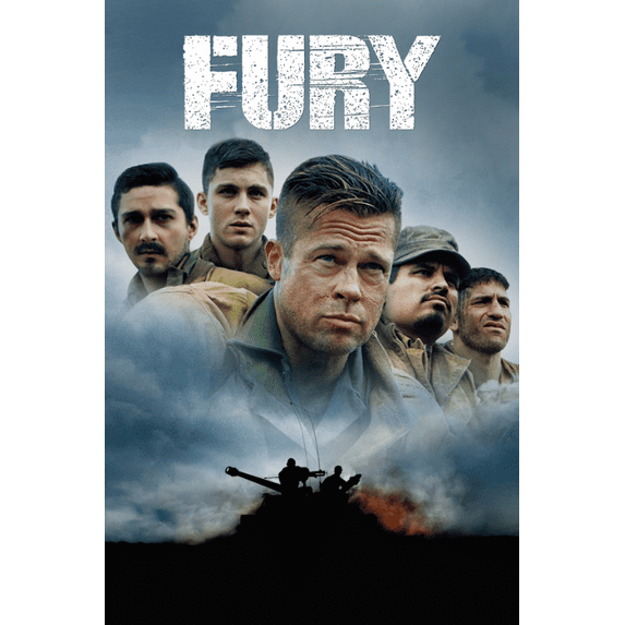 Fury 2014 Poster 24x36 - Brad Pitt WWII Tank Battle Action Drama ...