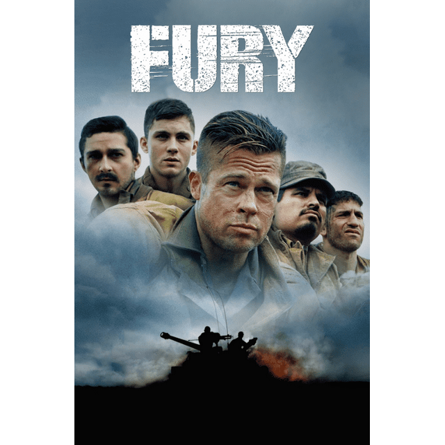 Fury 2014 Poster 24x36 - Brad Pitt WWII Tank Battle Action Drama Intense Combat - Walmart.com