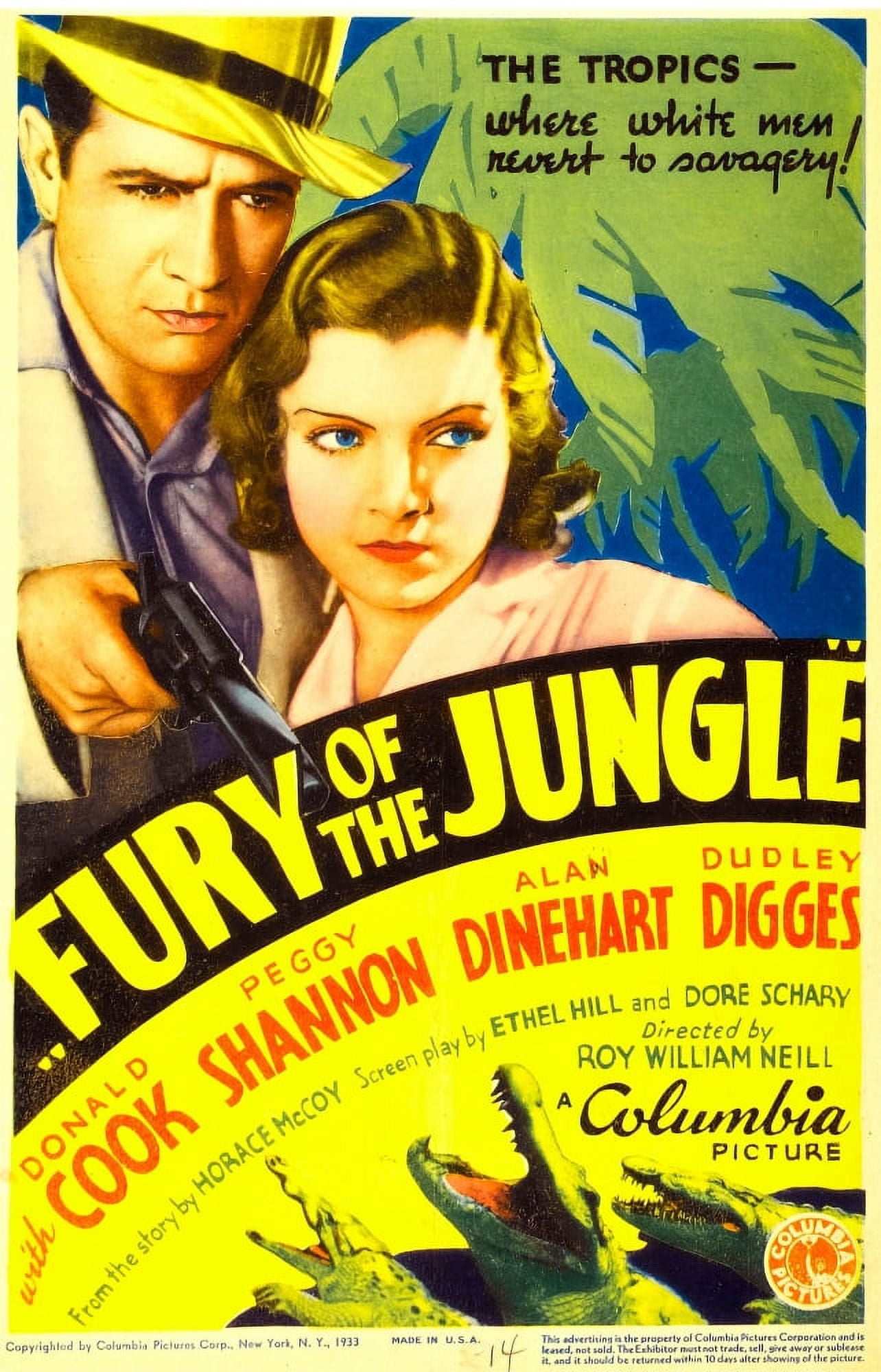 Fury Of The Jungle From Left: Donald Cook Peggy Shannon On Midget ...