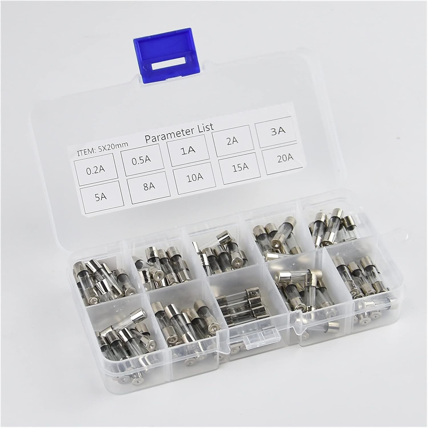 Fuse 100pcs Set 5x20mm Flink Glass Tube Fuse Suit Combin Sorts Kits ...