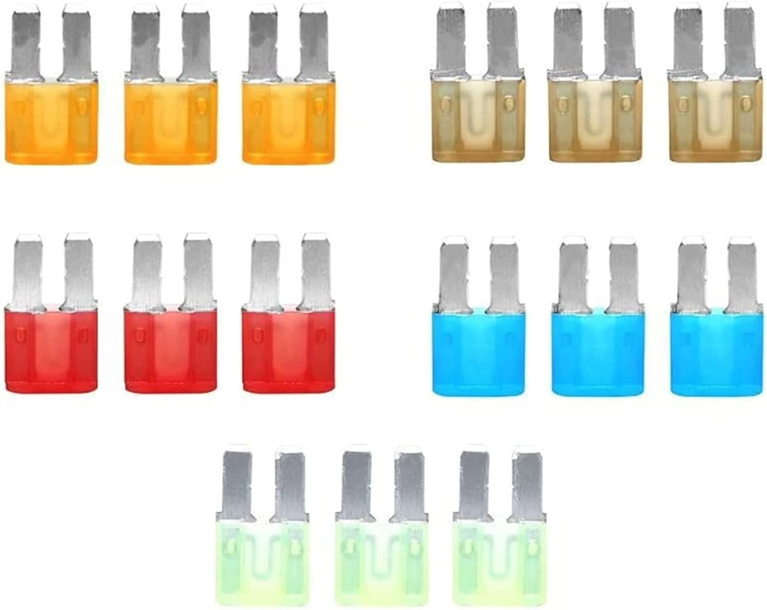 Fuse 15pcs Micro 2 Fuses 5A 7.5A 10A 15A 20A Assorted Car Automotive ...