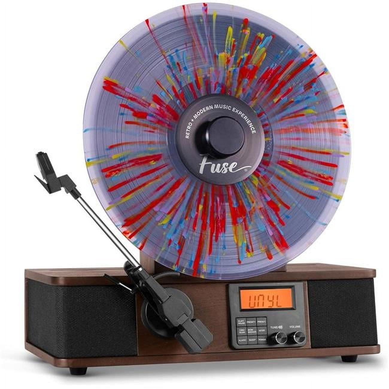 Fuse Audio Wrap Vertical Vinyl Record Player with FM Radio, Bluetooth ...
