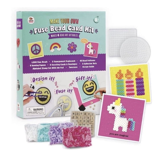 Fuse Bead Card Kit - Makes 6 Bead Art Giftables - Walmart.com