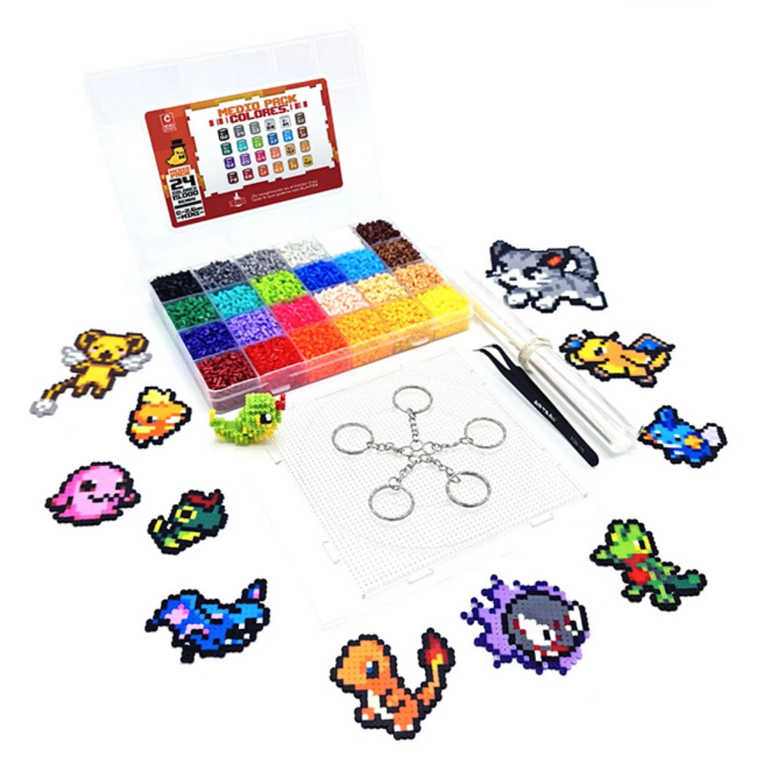 Fuse Beads Kit 2.6mm - 10,000 Beads Organizer Case, 15 Colors + 2,000 ...