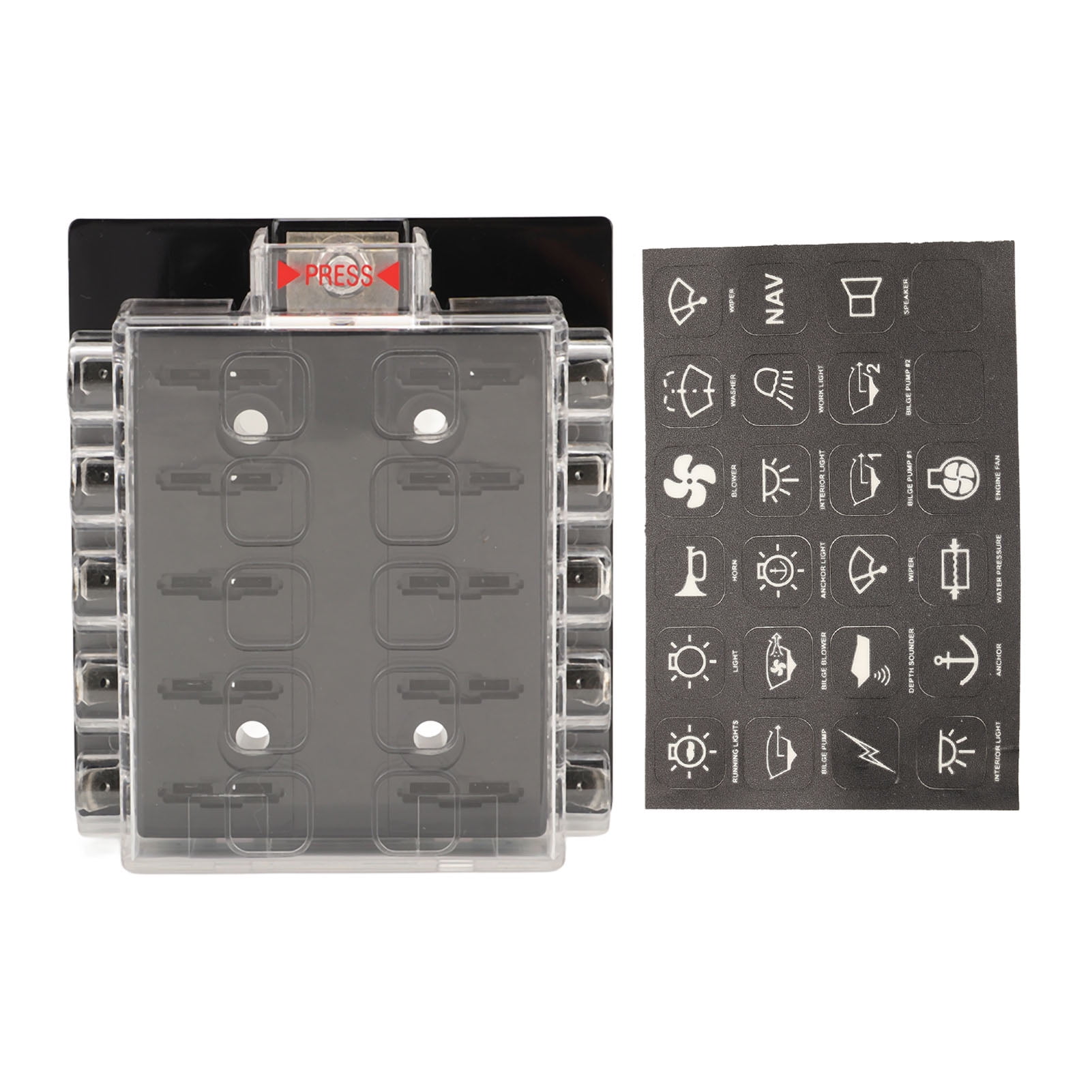 Fuse Block Blade Fuse Box ATC ATO for Boat Marine Vehicle Auto RV Car ...