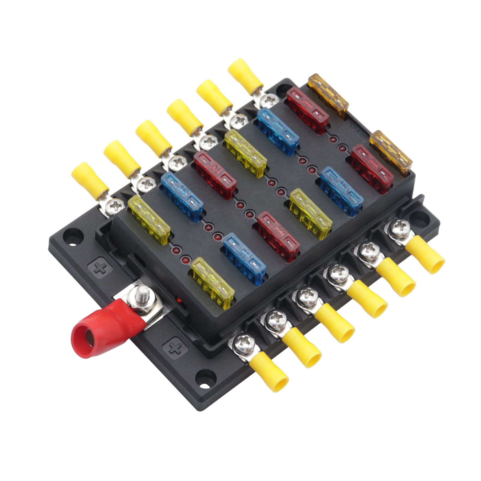 Fuse Block,Fuse Panel Led 12 Way Boat Marine Rv Block 12v Fuse 12v Fuse ...