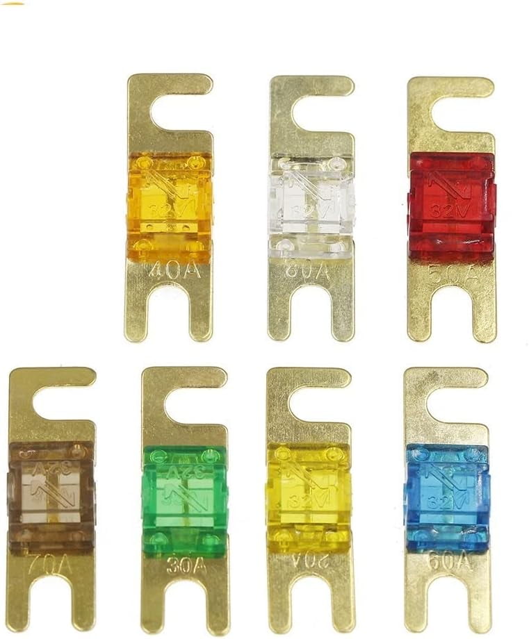 Fuse Gold Plated Stud Car Fuses Mini Car Stereo Audio AFS Fuse 20A 30A ...