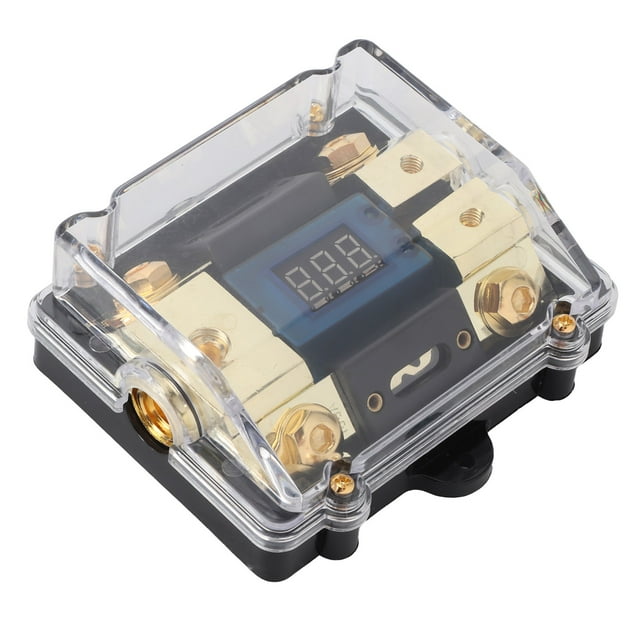 Fuse Holder Block 100A Fuses 1 In 2 Out W/LED Digital Voltage Display ...