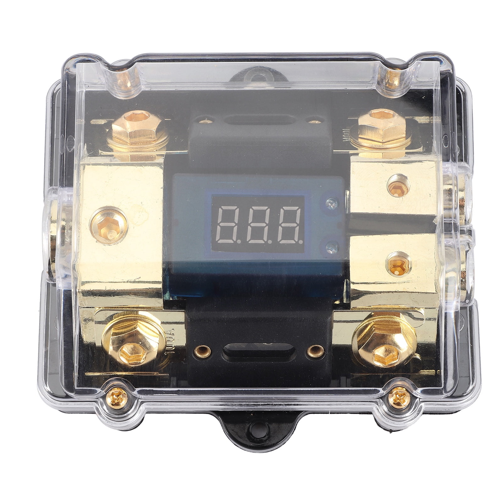 Fuse Holder Block 100A Fuses 1 In 2 Out W/LED Digital Voltage Display ...