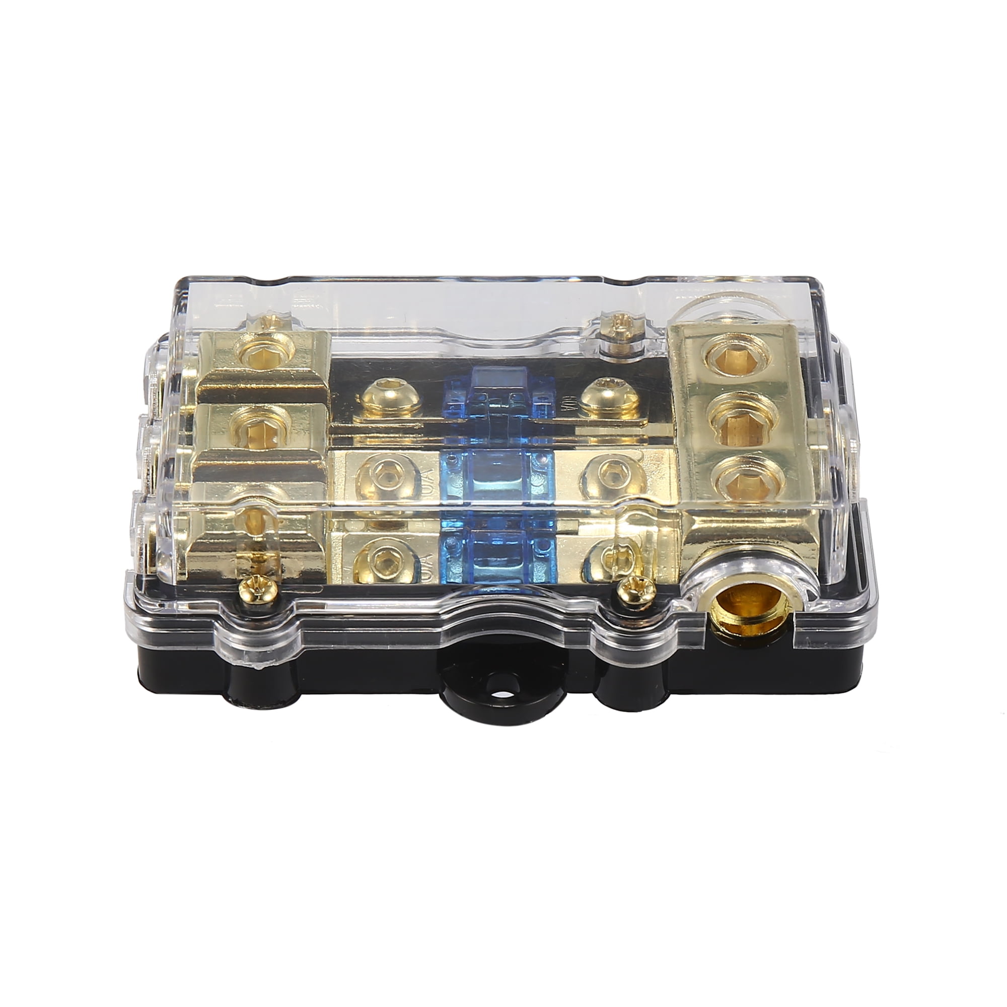 Fuse Holder Distribution Block 3 Way with 60 Amp Mini ANL Fuse for Car Audio Stereo Fuse Holder ...