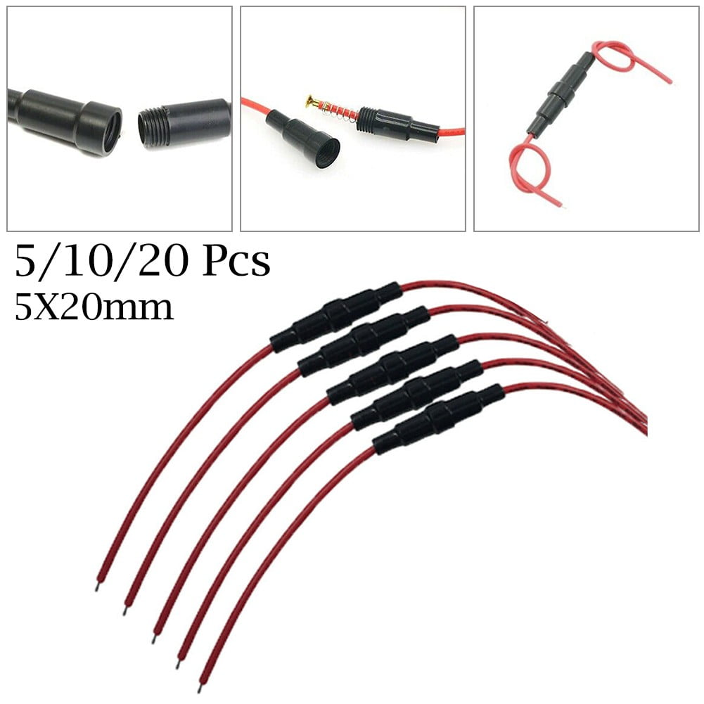 Fuse Holder Lead Type Screw Joint Wire Harness Box 250V 5/10/20 Pieces ...