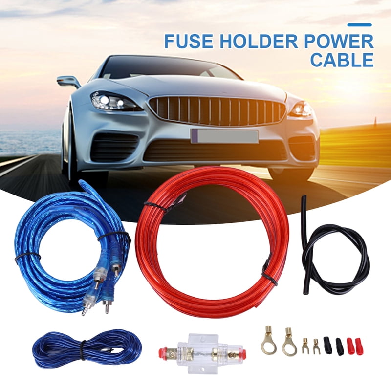 Fuse Holder Power Cable 2000W RCA Power Cable Fuse Kit 8GA Amplifier ...