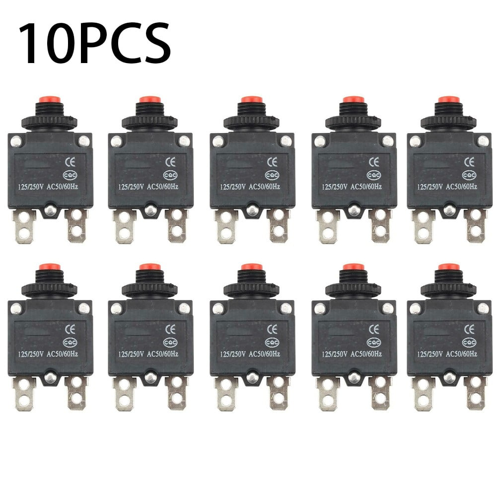 Fuse Protector Switch Electrical Testing 10A 10x Amp Button Fuse HT-01 ...