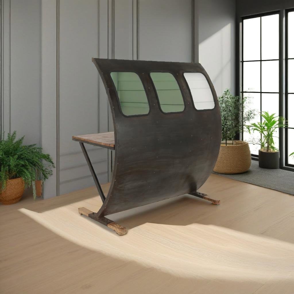 Fuselage 55" Airplane Brown Metal Desk - Walmart.com