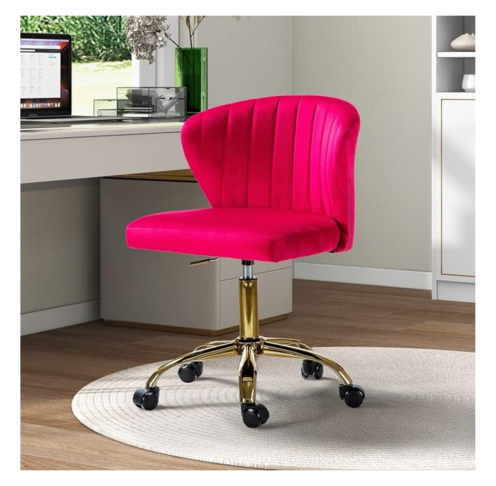 Fushia Office Chair - Swivel Task Chair with Wheels, Adjustable Height ...