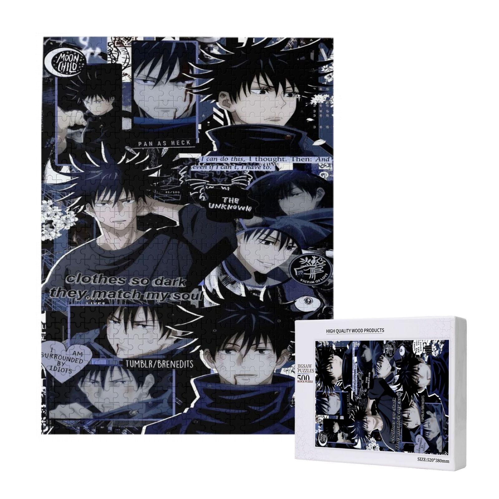 Fushiguro Megumi Jigsaw Puzzle Interactive Brain Teaser Board Game for Adults, Educational Toys ...