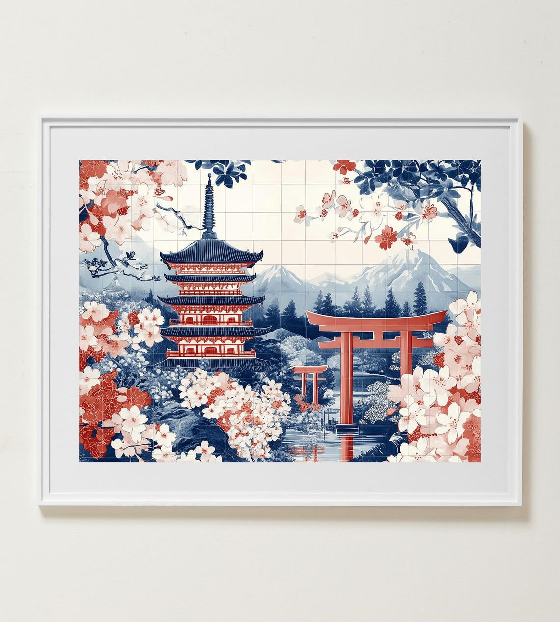 Fushimi Inari-Taisha Wall Art, Cherry Blossom, Pink Flowers Poster ...