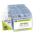Fushing 50 Pcs Clear Plastic Horizontal Name Tag Badge ID Card Holders fushing-50-pcs-clear-plastic-horizontal-name-tag-badge-id-card-holders