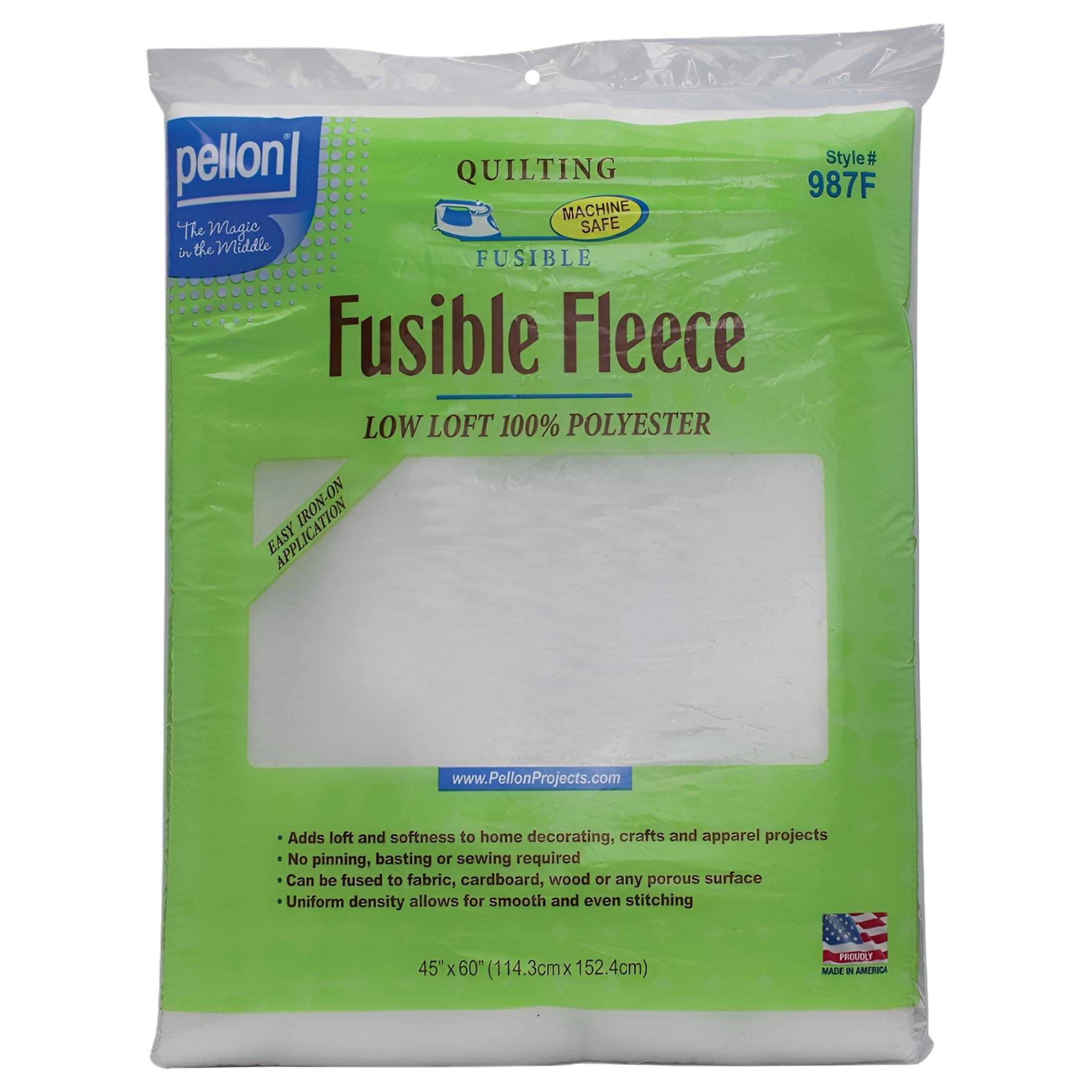 "Pellon Fusible Fleece Stabilizer: Sew and Fuse, Size 45""x60 ...