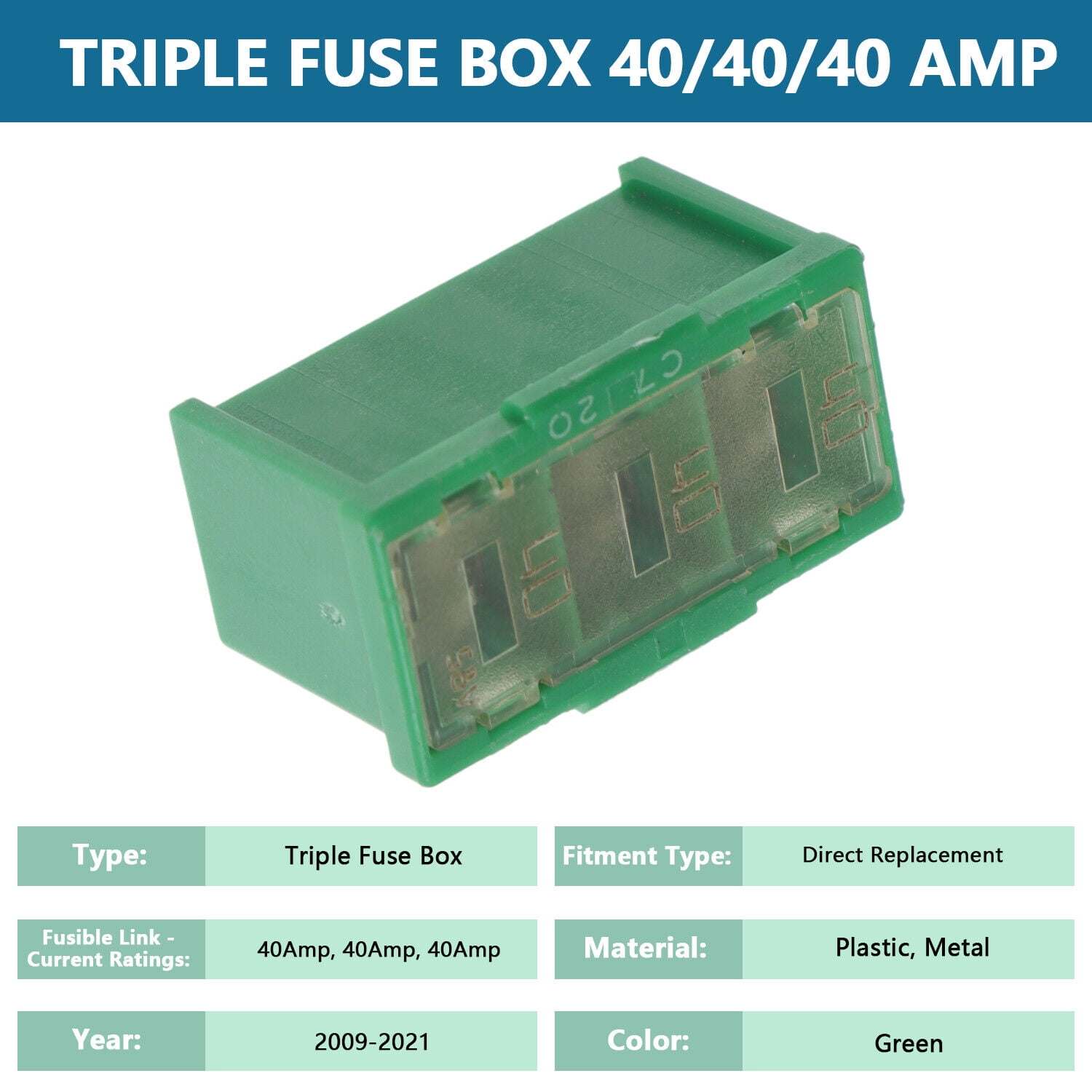 Fusible Link Fuse Block Assembly 40/40/40 Amp for 2011-2017 Nissan ...