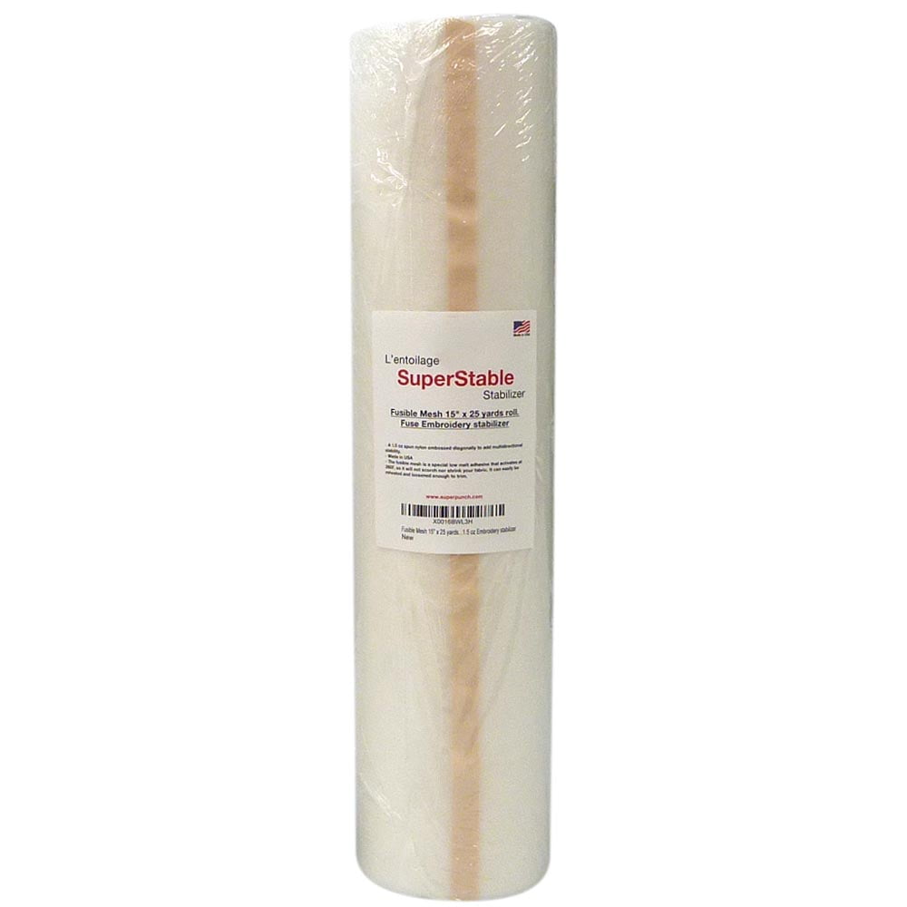 Fusible Mesh Stabilizer 1.5 oz 15 inch x 25 Yard Roll. SuperStable Fuse ...
