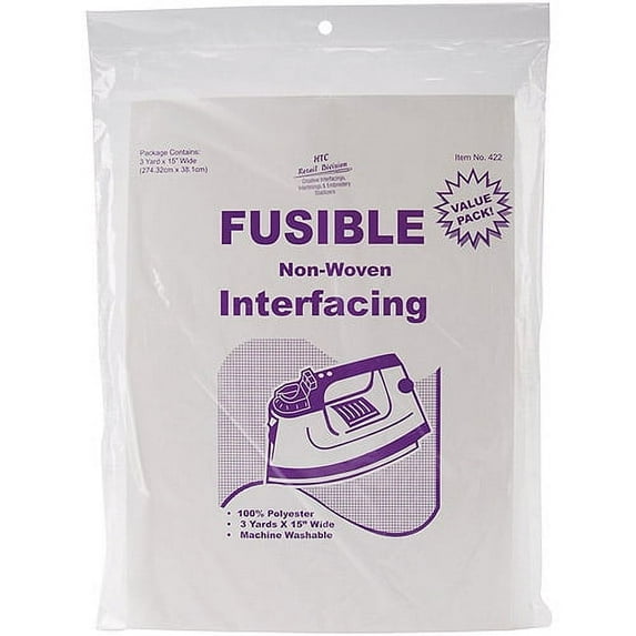 Fusible Non-Woven Interfacing, 15" x 3 Yards - Walmart.com