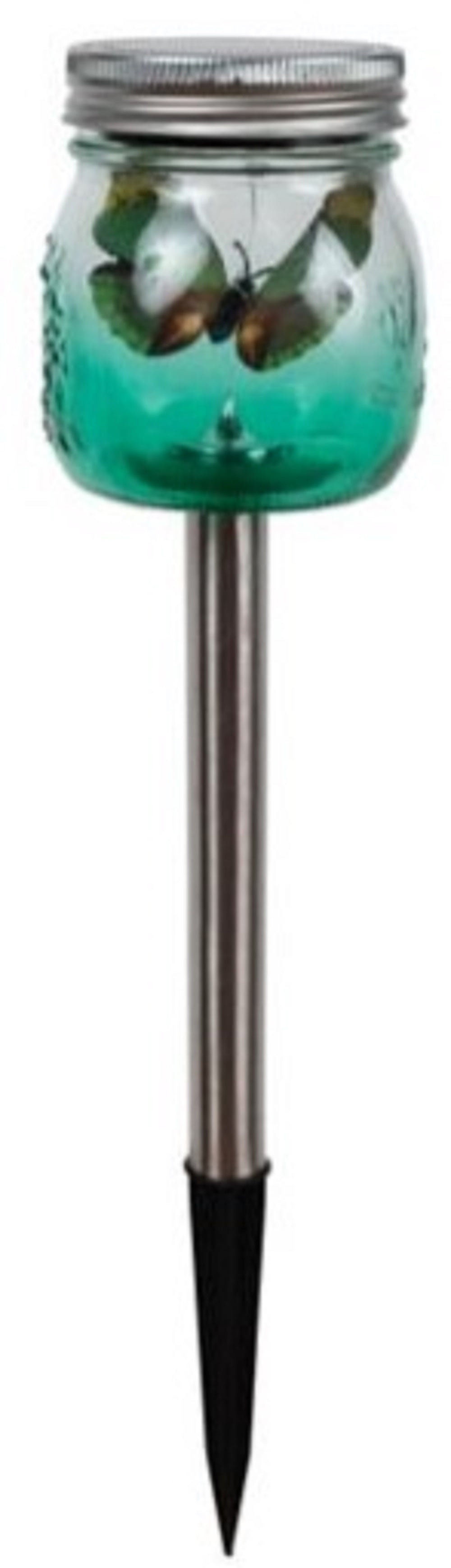 Fusion 26258 Solar Ombre Mason Jar Stake Light with Butterfly Inside ...