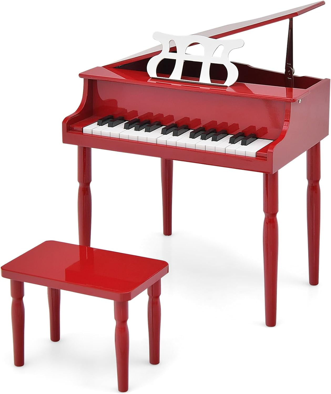 Fusion 30-Key Classical Kids Piano, Mini Grand Piano Wooden Learn-to ...