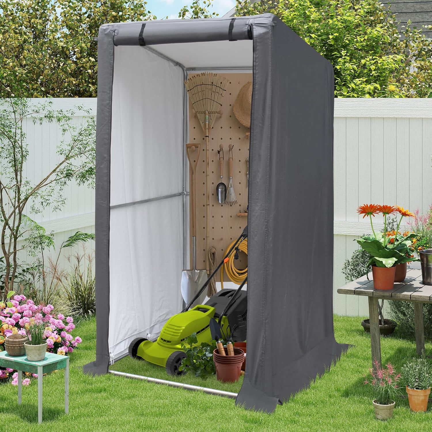 Fusion 3x3 Ft Outdoor Storage Shelter Shed, Waterproof Heavy Duty ...
