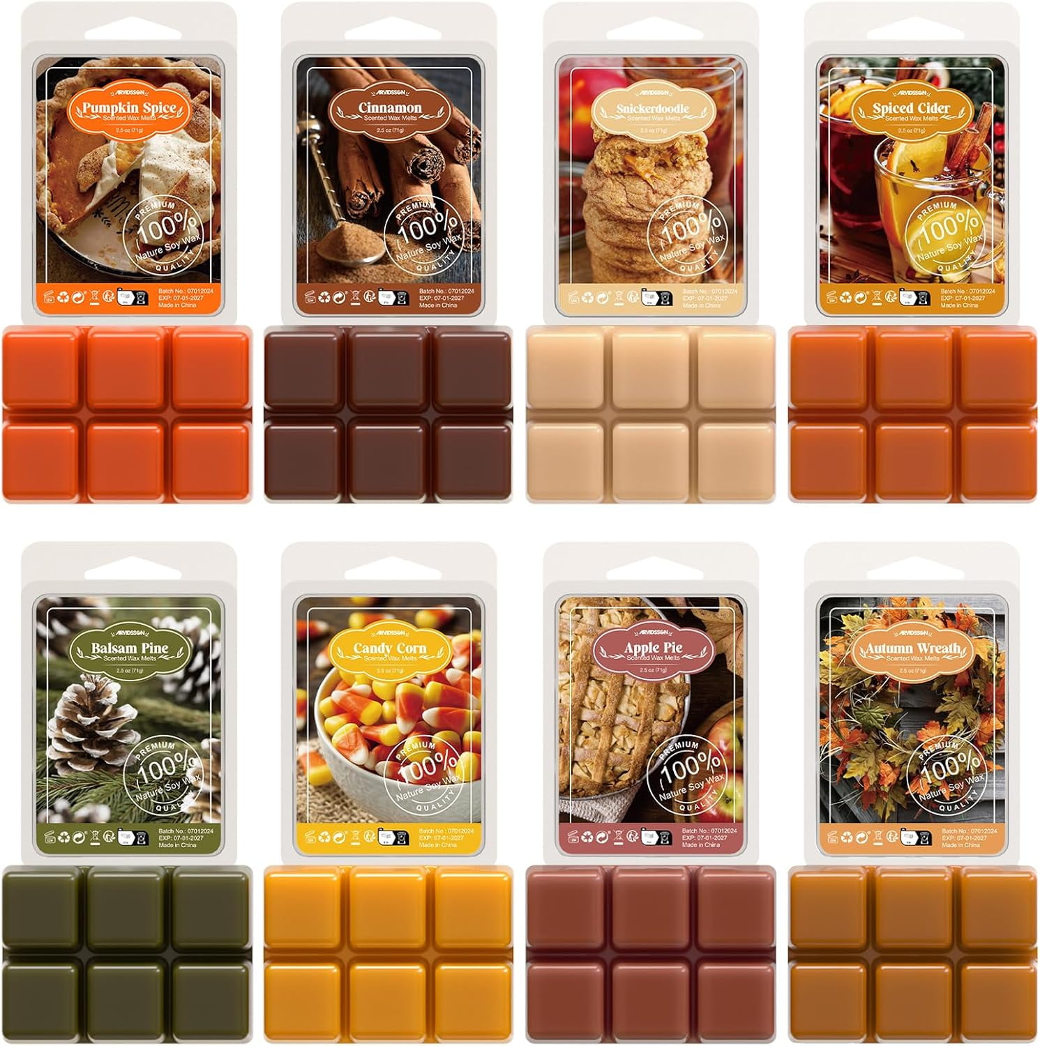 Fusion Autumn Scented Wax Melts, Fall Soy Wax Cubes for Wax Warmer ...