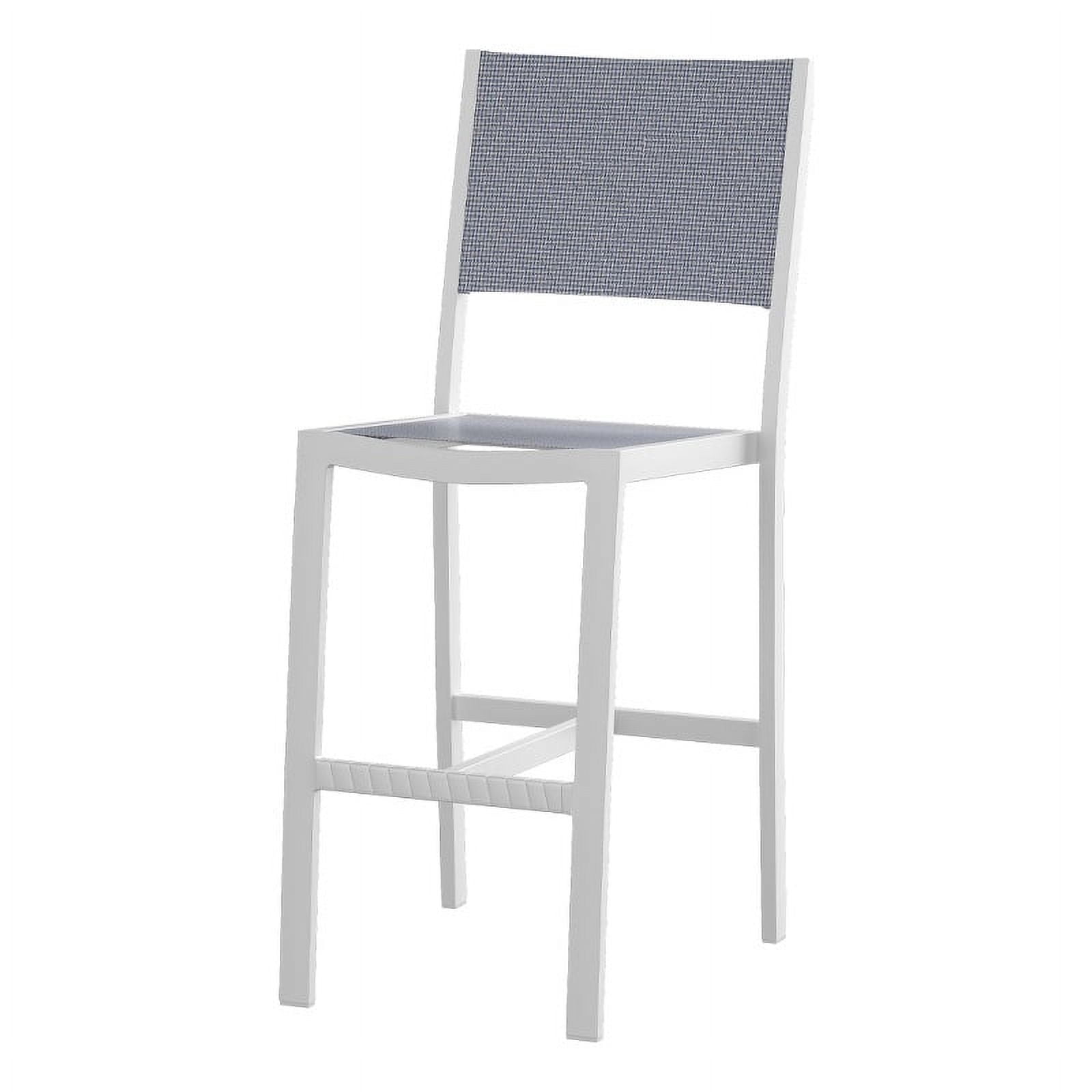 Fusion Bar Side Chair - Tex White - Seabreeze Sling and Aluminum ...