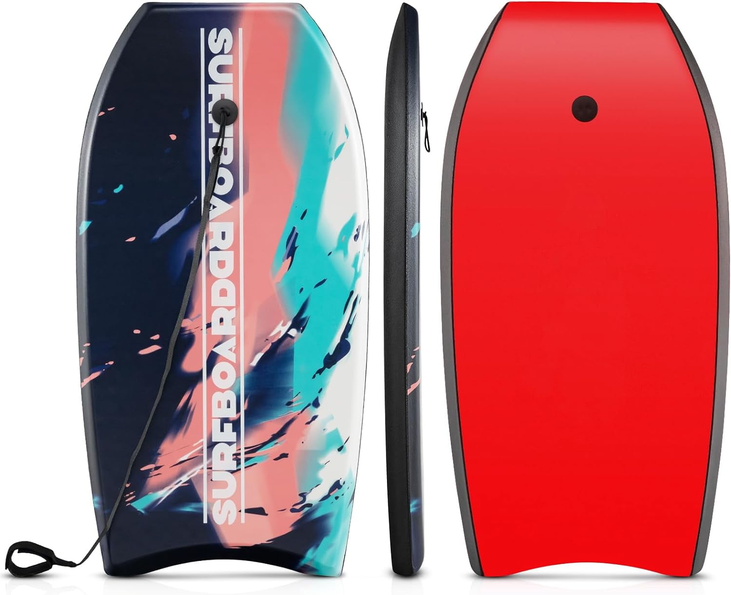 Fusion Boogie Boards for Beach, 41''/37''/33'' Lightweight Body Board ...