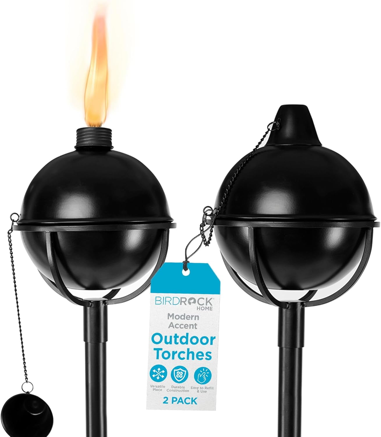 Fusion Bora Bora Torches - Easy to Refill Citronella - Flame Light ...