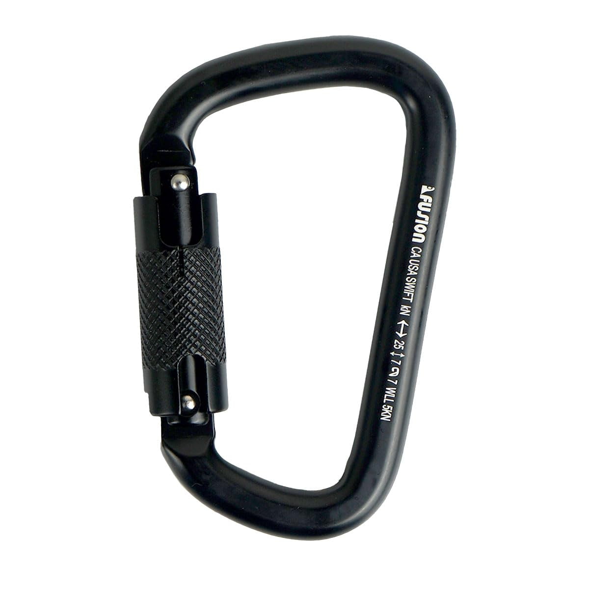 Fusion Climb Auto Locking D Shape Aluminum Carabiner Clips, Twist Lock ...