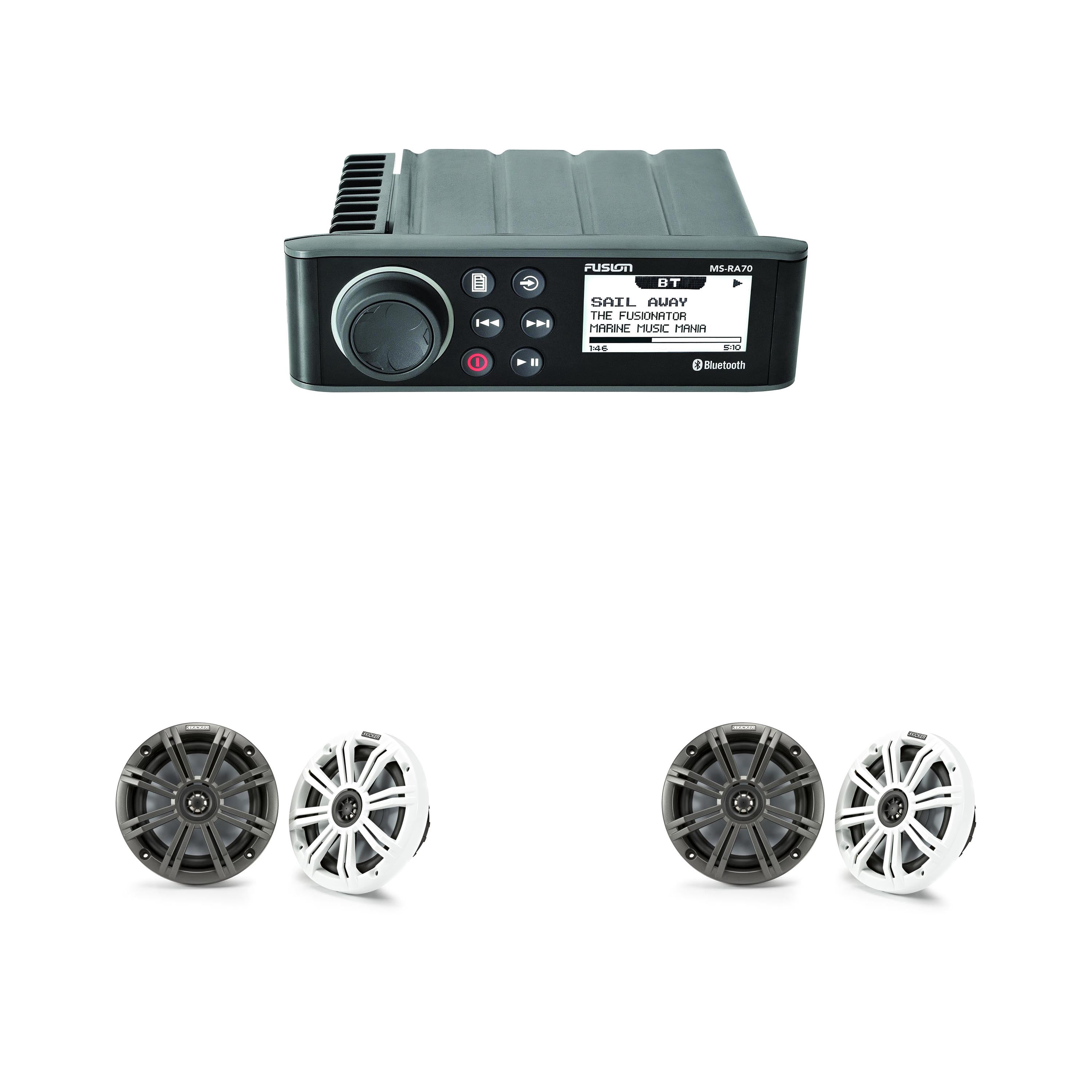 Fusion Entertainment MS-RA70 Marine Entertainment System with Bluetooth ...